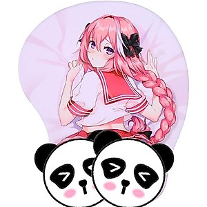 Godnestoris Computer Gaming Mouse Pad,Anime Mouse pad,Anime Girl Gaming mousepads, Anime Girl Mouse Pad 3D with Gel Wrist Rest Support.