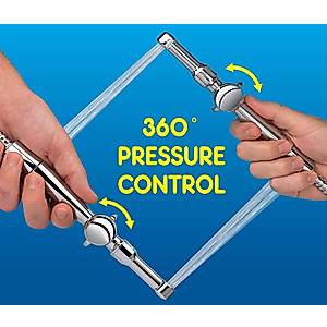 RinseWorks - Aquaus 360 HandHeld Bidet sprayer for Toilet - NSF cUPC Certified for Legal Installation - 2 BackFlows - Dual Pressure Controls – 3” to 11” Spray reach - 3 Year Warranty (Polymer Sprayer)
