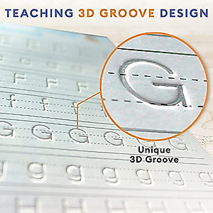 Magic Ink Copybooks for Kids Reusable Handwriting Workbooks - Children's Calligraphy Tracing - Early Education Magic Practice Book - Sank Letters (4 Books with Pens)