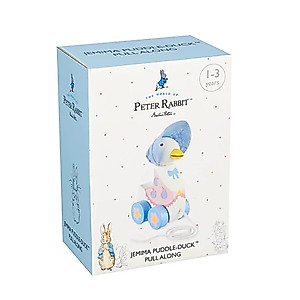 Orange Tree Toys Peter Rabbit: Pull Along: Jemima Puddle-Duck - Wooden Toy, Wheeled Character, Encourage First Steps, FSC Certified, Licensed, Toddler & Kids Ages 1+
