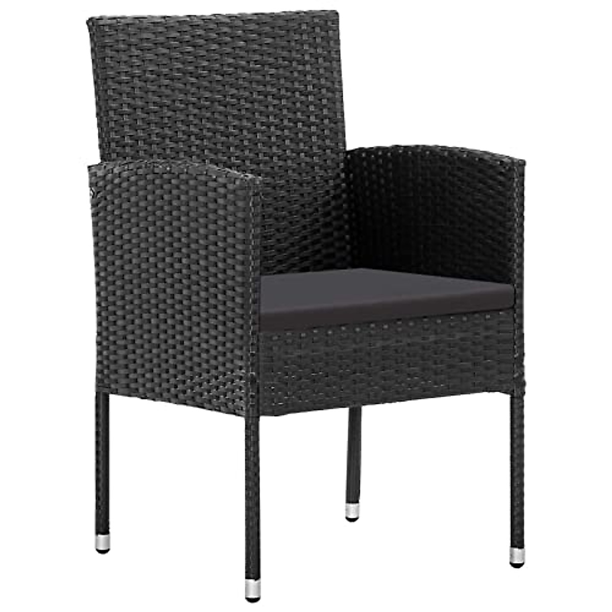 qiangxing 3 Piece Patio Dining Set Outdoor Patio Dining Set Outdoor Patio Furniture Patio Set Patio Table and Chairs Set Black 3067740