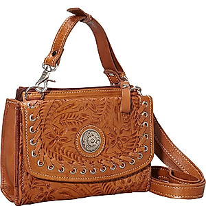 American West Texas 2 Step Grab-and-Go Combination Bag Shoulder Bag Golden Tan One Size