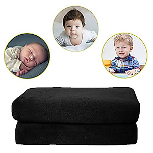 Pro Goleem Fleece Baby Blanket with 2 Inch Satin Trim Soft Anti-Static Plush Blanket for Boys and Girls Christmas Baby Gifts for Babies Black 30x40 Inch