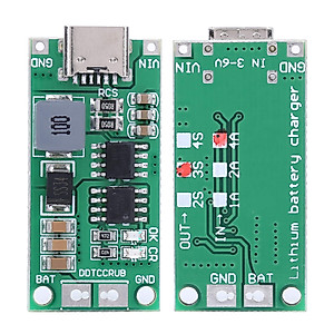 Walfront DDTCCRUB Li ion Battery Charger Module 3S4A Boost Charging Board Liion Battery Charger Module Electronic Component
