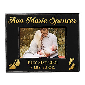 My Personal Memories Customized New Baby Photo Frame - Custom Engraved Boy Girl Picture Frame (5 x 7)