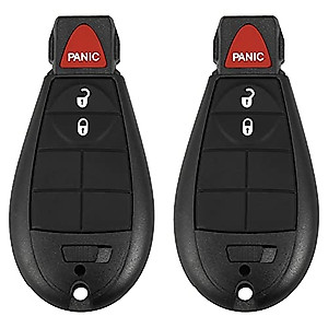 X AUTOHAUX 2pcs Replacement Keyless Entry Remote Car Key Fob M3N5WY783X 433Mhz for Dodge Grand Caravan Challenger Charger Durango for Ram 3 Button with Door Key