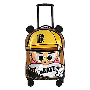 GinzaTravel Children's Fashion Suitcase 18 Inch Children's Fun Series No. 4 (Twin Series) (Sunshine Boy, 18")