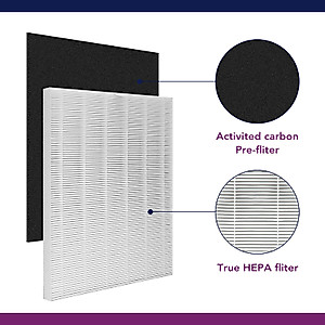 D360 Replacement Filter D3 Compatible with Winix D360 Air Purifier: True HEPA D360 Filter and 4 Carbon Pre Filters - Replacement Part 1712 0101 02 Filter D360