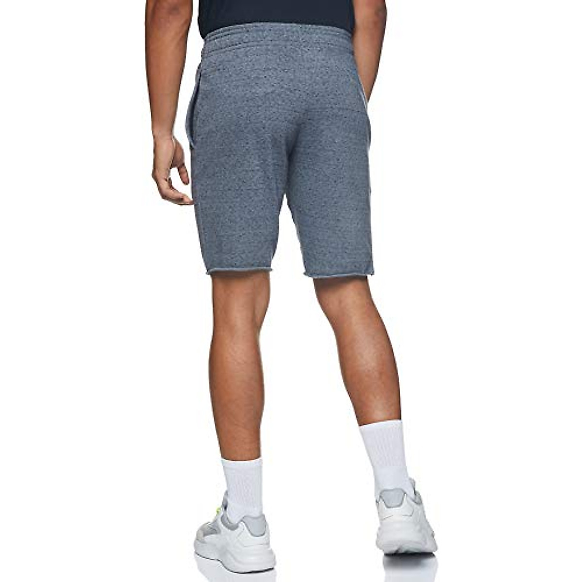 Under Armour Mens Rival Terry Shorts , Pitch Gray Full Heather (012)/Onyx White , X-Large