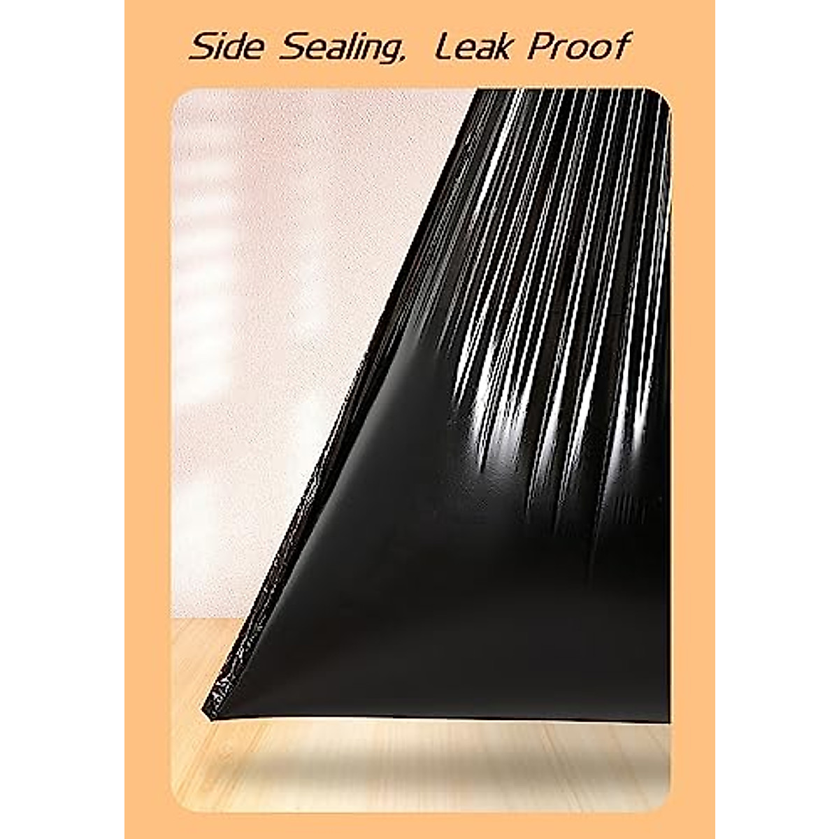 100 Count Drawstring Trash Bags, Jixik 4 Gallon Thickened Garbage Bags 17.7" x 19.7" Unscented Trash Bags for Kitchen, Bathroom, Office Waste Bin Liners