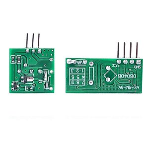 HiLetgo 5 Sets 433M Transmitter + Receiver Kit High Frequency Super Regenerative Transceiver Module for Burglar Alarm