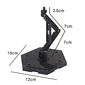 TWKUPWO Hobby Model Action Base Display Stand, Gundam Model Stand Action Figure Stand Compatible with MG RG HG Universal Models Stand (6sets Black)