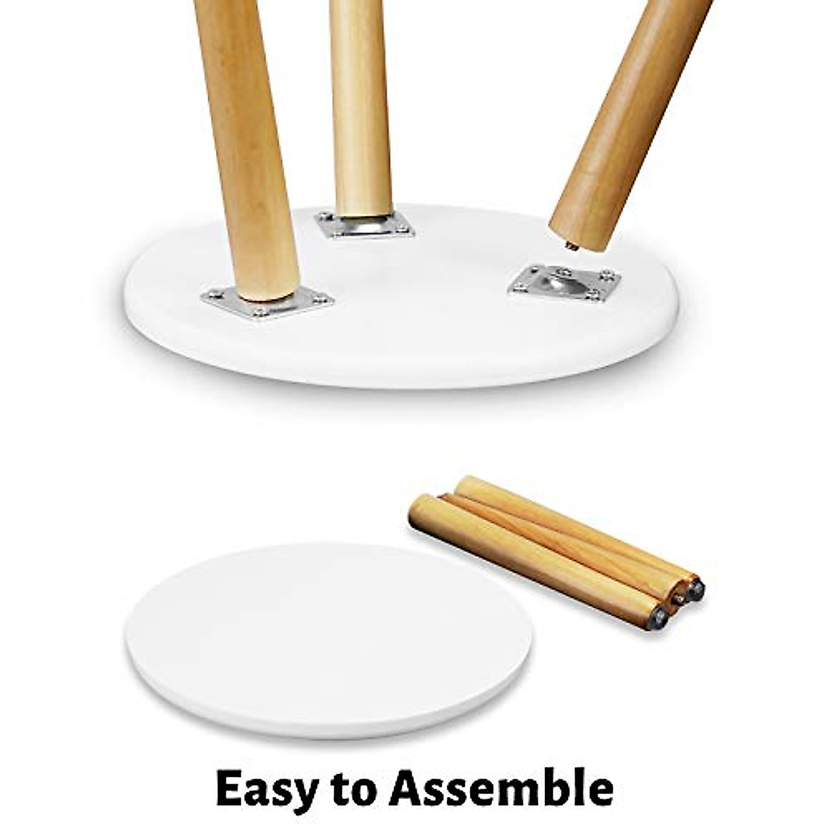 Uneedem Indoor Plant Stand Wood Mid Century Plant Stand for Indoor Plants, Modern Plant Table, 8.9" Tall Plant Holder for Flower Pots, Small Round Side Table, End Table