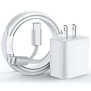 Fast iPhone Charger【Apple MFi Certified】，10Feet Extra Long iPhone Charging Cord Cable，20W Wall Charger Block Apple Fast Charger，Compatible iPhone 14/Pro/Pro Max/Plus/13/12/11/X/SE/8/7/6/iPad/AirPods.