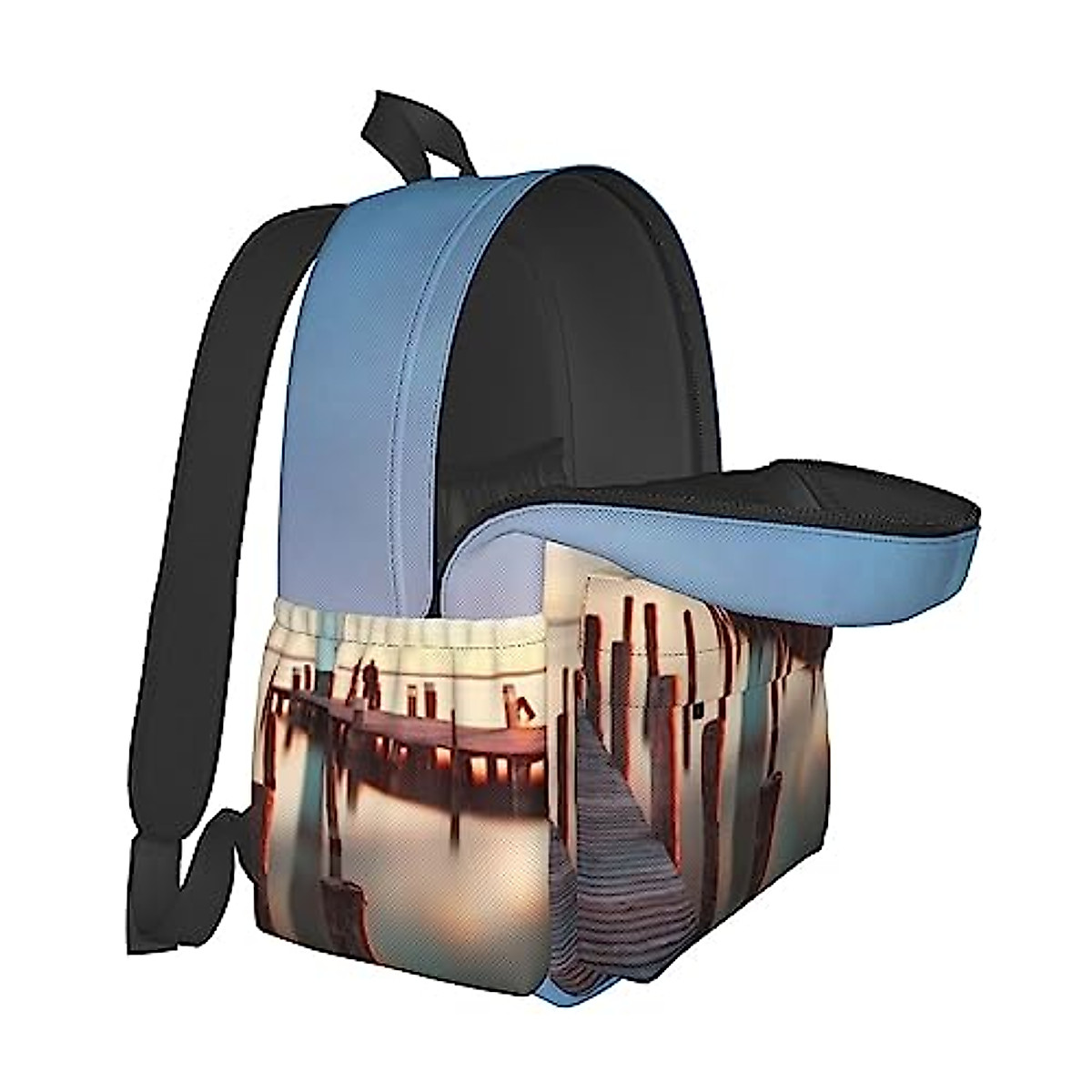 EVANEM Rainbows Lighthouse Printed Unisex Backpack Ergonomic Laptop Backpack Computer Bag Lightweight Casual Daypack Sport Laptop Backpack