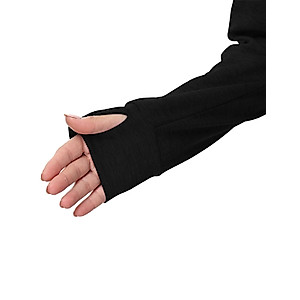 TBMPOY Womens UPF 50+ Sun Protection Hoodie Jackets Light Weight Long Sleeve Shirts Hiking Outdoor Full Zip Tops Black XXL