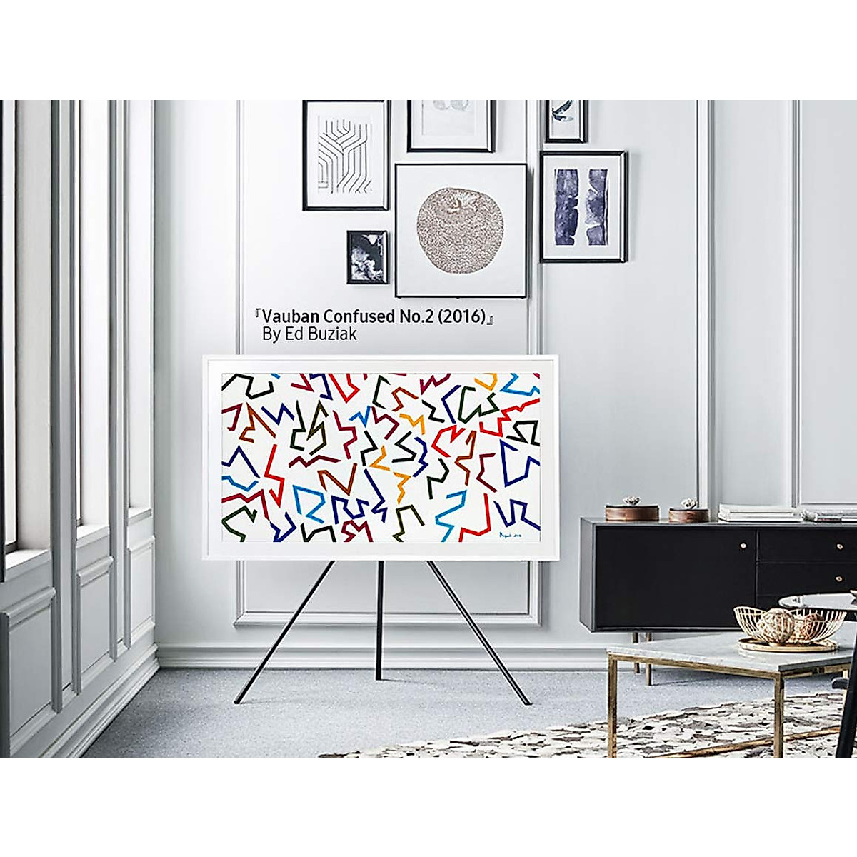 Samsung (2021) 65" The Frame Customizable Bezel - Modern Teak 3840 x 1600