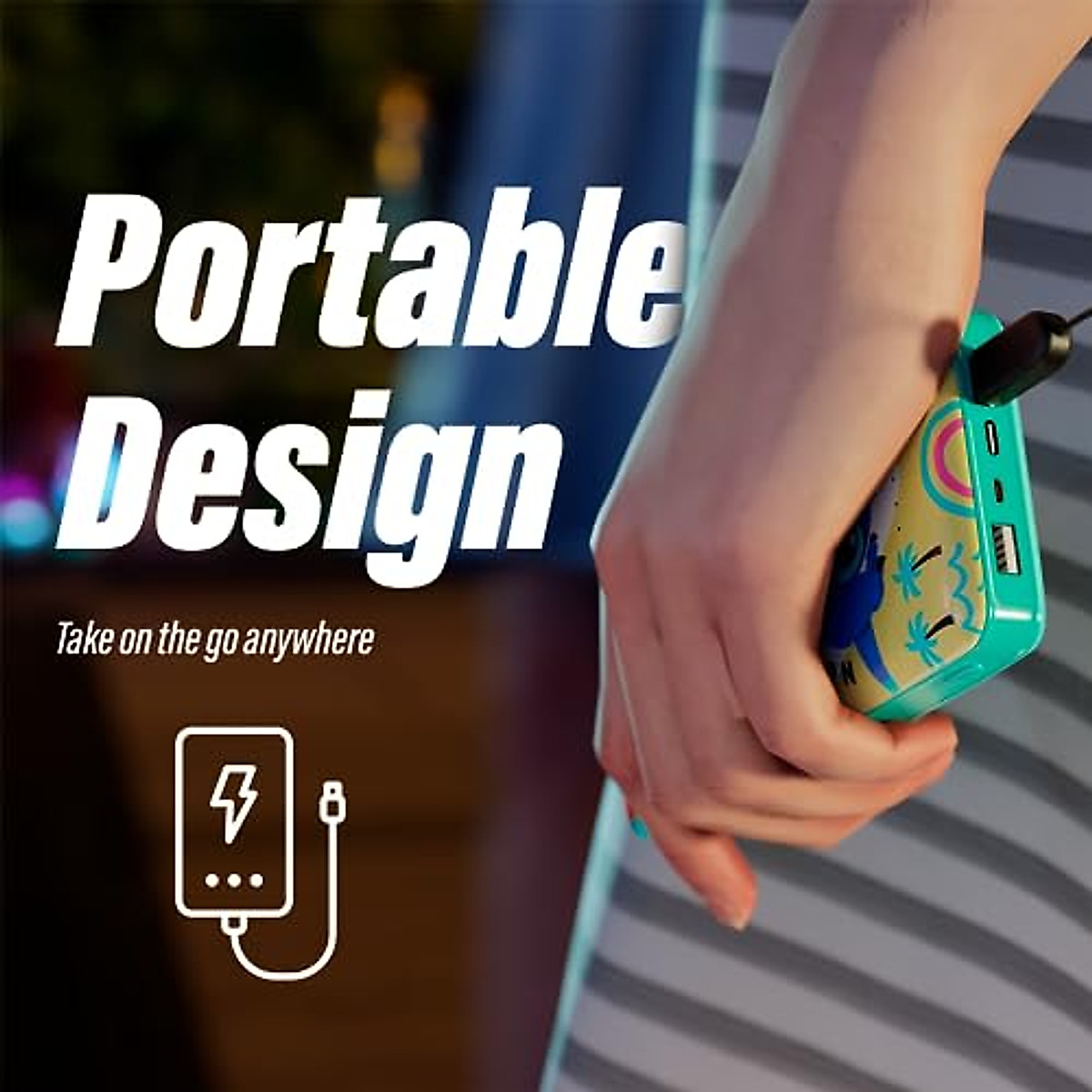 Disney Lilo and Stitch 10,000Mah Power Bank- Universally Compatible Portable Phone Charger Battery Pack w/USB Charging Port Gifts for Women, Men, Teens and All Fans of Stitch Stuff