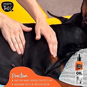 Wagging Tails 6-in-1 Soothing Oil 6.76 fl oz for Dogs | All Natural Ingredients Coconut Oil and Vitamin E Help Control Hair Fall & Improve Coat Shine and Softness