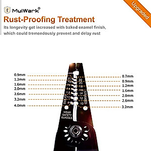 MulWark 8" Heavy Duty Multi-Purpose Electrical Wire Stripping Tool (22 AWG - 8 AWG) Strippers, Snips, Crimpers & Pliers Insulated with Cutter, Best Tool For Professional Electrician - Upgraded