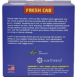 Fresh Cab Ants & Cockroaches Deterrent - Indoor Botanical Pest Control - Safe for Kids & Pets When Used as Directed - Made with Peppermint Essential Oil - 12-Pack (3)