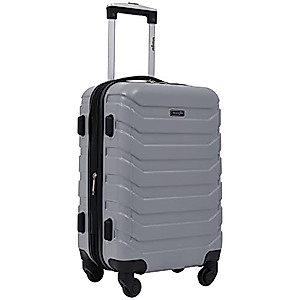 Wrangler 4 Piece Elysium Luggage and Packing Cubes Set, Sharkskin