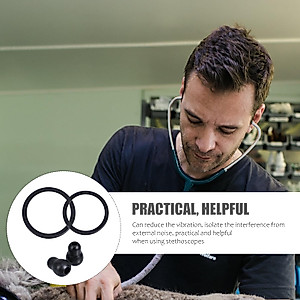 Healvian 2 Sets Accessories Ear Plugs Silicone Replacement Earplugs Ear Tips Replacement Earpiece Replacement Large Diaphragm Cover Adult Diaphragm Earbuds Skull PVC