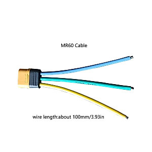 JINOARC 1Pair RC Charger Cable MR60 Pigtail Wire 14awg 100mm Female Male for FPV Drone Motor ESC