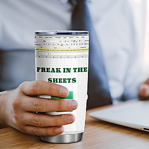 ATHAND Accountant Mug Gifts-Accountant Funny Cups- Freak In The Sheets Excel Mug-Excel Shortcut -Stainless Steel Tumblers Gifts for Accountant, na CPA,CFO, Coworkers, Men, Women Tumbler 20 oz
