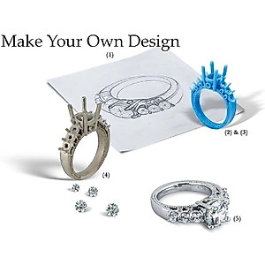 GEMVER 1 CT Round Moissanite Enhancer Guard For Women In White Gold & Sterling Silver Wedding Ring Guard Engagement Ring Anniversary Ring Wedding Gift For Her (Sterling Silver, 7)