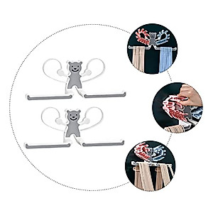 HOOTNEE 2Pcs Hanger Storage Rack Paper Towel Shelf Paper Towel Holder Wall Hooks for Coats Metal Clothes Hangers Wall Mounted Shelves for Storage Metal Storage Rack Shower Towel Stand pp