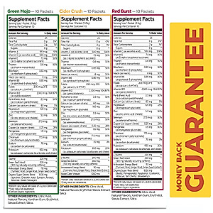 Pureboost Superfoods Clean Energy Drink Mix with Apple Cider Vinegar, 7 Organic Red or Green Superfoods. No Sugar. No Sucralose. Boosted with Electrolytes & 25 Vitamins. (30 Count, Combo)