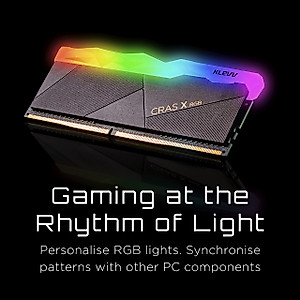 KLEVV CRAS X RGB DDR4 16GB (2x8GB) 3200MHz CL16 1.35V Gaming Desktop Ram Memory SK Hynix Chip XMP 2.0 Ready (KD48GU880-32A160X)