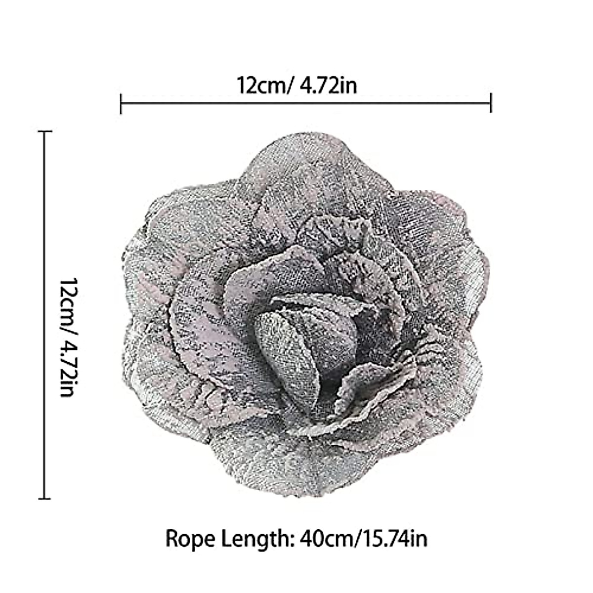 BAMFY Magnetic Curtain Tiebacks, Country Style Flower Strap Bedroom Living Room Outdoor Curtain Tie Backs for Home, Wedding, Balconies (Color : Yellow)