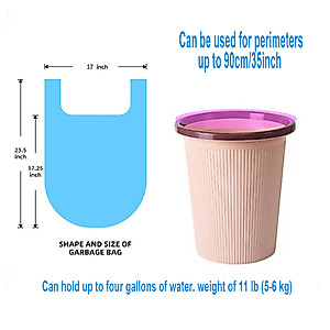 4 GALLON Bathroom Trash Bags, 4 Rolls/100 Counts Small HANDLES Garbage Bags for Office, Bathroom Wastebasket Waste Bin Colorful Portable Rubbish Bags (100)