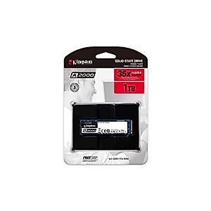 Kingston 1TB A2000 M.2 2280 Nvme Internal SSD PCIe Up to 2000MB/S with Full Security Suite SA2000M8/1000G