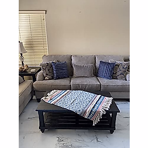 Beautifully 2'x3' Woven 3D Design Colorful Boho Cotton Small Area Fluffy Indoor Rugs for Living Room, Bedroom, Bathroom, Kitchen, Outdoor Picnic (Geometric 1)