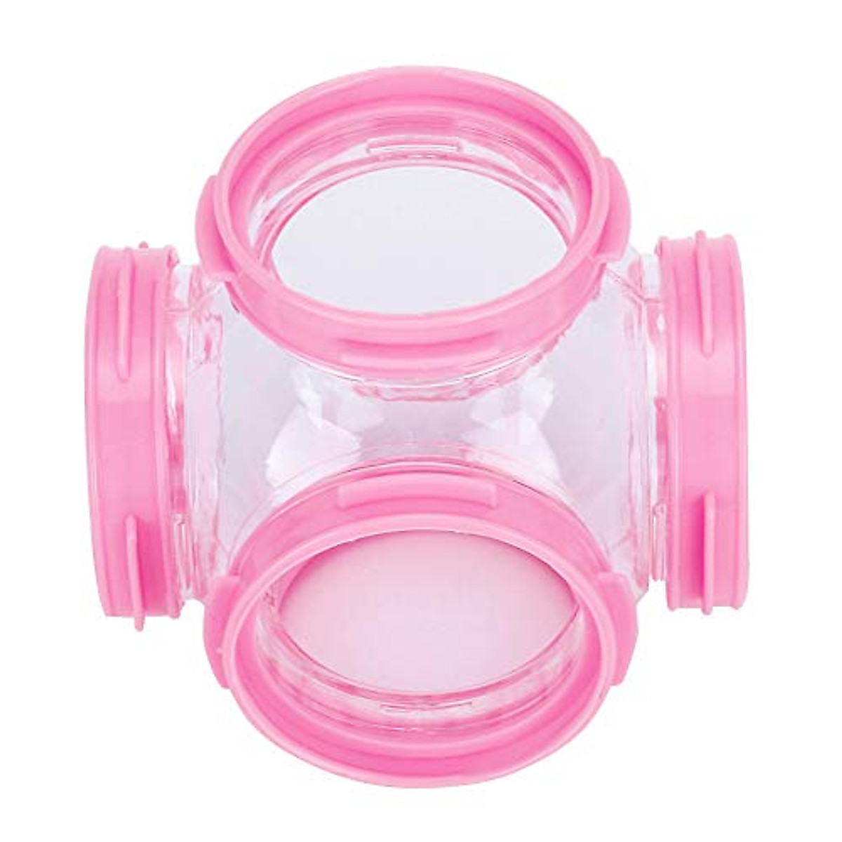 Boquite Valentine's Day Carnival 2Pcs Pipeline Training Line Accessories DIY Hamster Sports Tunnel, Hamster Toy Tubes, for Hamsters Pets(Pink)