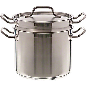 Update International 16 Qt Induction Ready Stainless Steel Double Boiler w/Cover