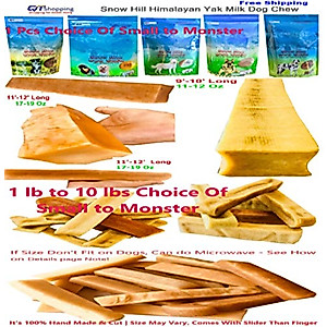 Snow Hill Natural Himalayan Yak Milk Cheese Dog Chews Small 3 Pcs Pack Long Lasting, Odor Stain Gluten GMO Free Protein Rich Yaky Treats Improved Oral Health - Yaky Cheese Treats of Himalayas, Nepal