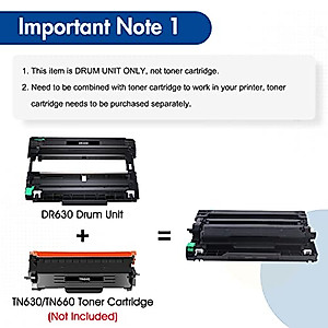 DR630 DR-630 Drum Unit 2-Pack Compatible Replacement for Brother DR630 DR-630 Drum Unit for Brother MFC-L2700DW HL-L2300D HL-L2340DW HL-L2380DW MFC-L2740DW DCP-L2540DW HL-L2305W HL-L2360DW Printer