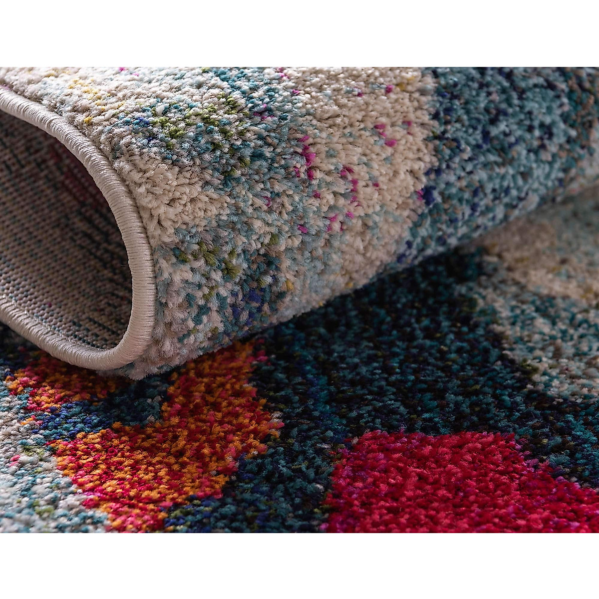 Unique Loom Positano Collection Coastal Modern Koi Fish Beige Area Rug (8' x 10')