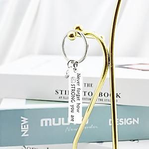 OEHEDOU Elephant Gifts For Women Strong Women Gifts Small Gifts For Women Elephant Keychain Best Inspirational Gifts For Women Uplifting Gift For Friend Family Animal Lovers You Are Strong Gifts