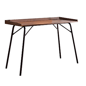 Kings Brand Furniture - Charlier Wood Home Office Computer/Writing Desk, Walnut