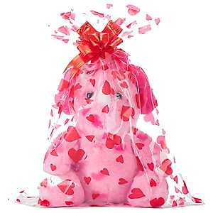 PLAYNICS Stuffed Dinosaur Animal Love Plush Toy with Hearts for Valentine Day,11.4" Soft Small Triceratops Sweet Plushie,Gifts for Her Girls