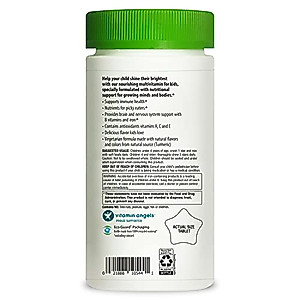 Rainbow Light Multivitamins for Kids, Vitamin B, Zinc & Iron, Prebiotics, Nutri Stars Provides Brain & Nervous System Support, Pineapple Orange, 120 Chewable Tablets