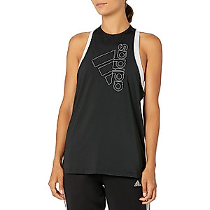 adidas Women's Tech Badge of Sport Tank Black/White Small