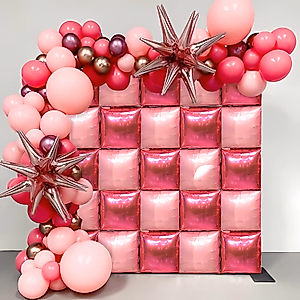 Foxrush 50PCS Pink Balloons Wall for Party Decoration,Double Side Balloon in Hot Magenta Pink Balloons Arch Kit For Anniversary Bachelorette Birthday Engagement Bridal Baby Shower Party Decorations