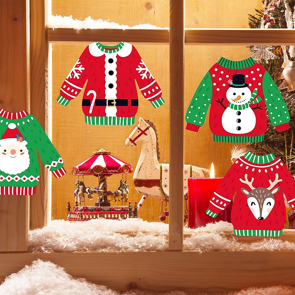 Ugly Sweater Party Decorations Ugly Christmas Cutouts Holiday Party Decor Ugly Sweater Shaped Paper DIY Cut-Outs
