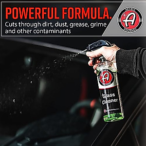 Adam’s Glass Cleaner - Car Window Cleaner | Car Wash All-Natural Streak Free Formula For Car Cleaning | Safe On Tinted & Non-Tinted Glass | Won’t Strip Car Wax or Paint Protection